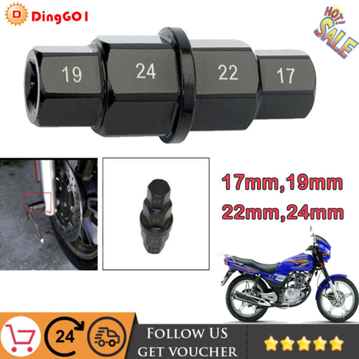 Motorcycle Front Rear Wheel Axle Hex 17 19 22 24mm Axle Hex Spindle ...