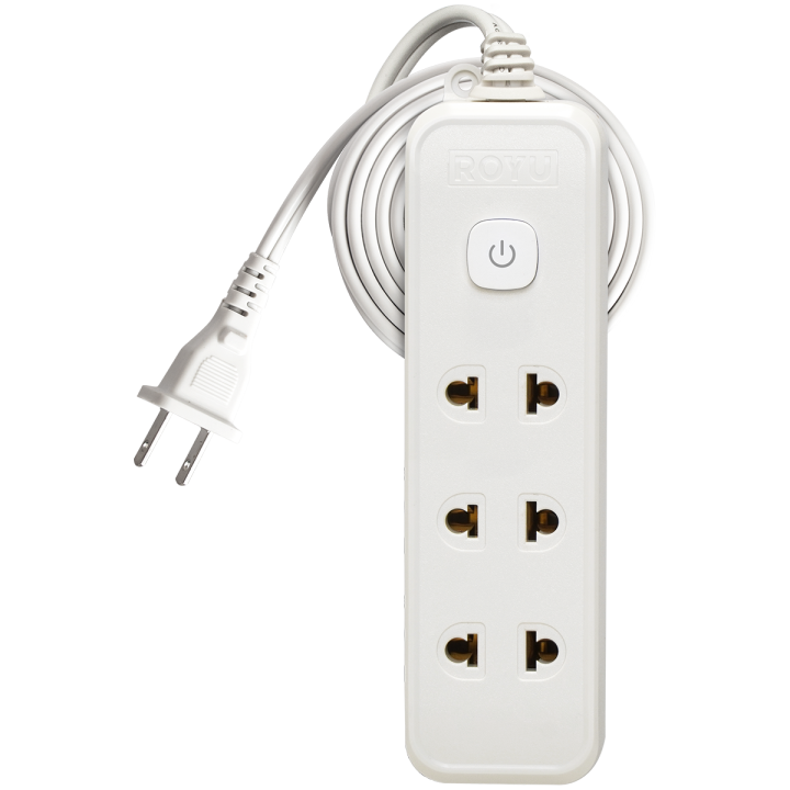 ROYU 3+1 GANG Extension Cord with Push Button Switch (6M Extension ...