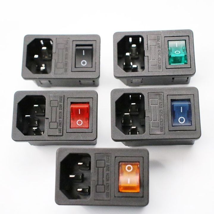 1pcs With 10a Fuse Rocker Switch Fused Iec320 C14 Inlet Power Socket
