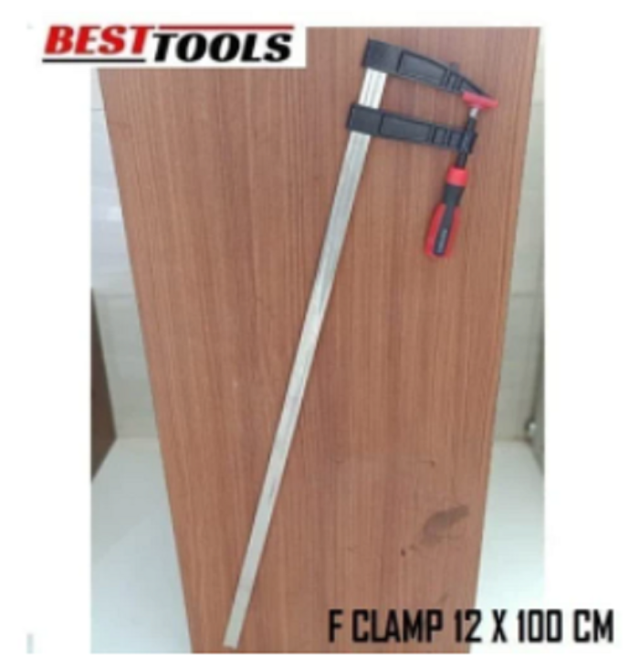 F Clamp 100 cm x 12 cm Penjepit kayu Jumbo Besttools Clamp Catok Pres ...