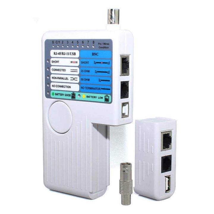 Professional Multi Function 4 In 1 Network Cable Tester RJ45RJ11USBBNC ...