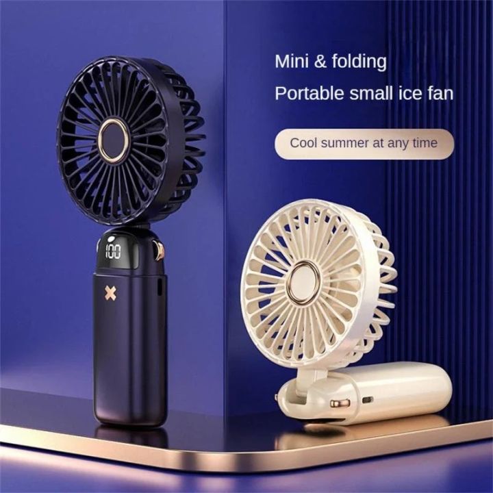 Digital Mini Rechargeable Fan Camping Fan With Lace Outdoor Fan | Lazada PH