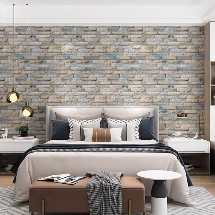 No.10HOME Wallpaper Room Design For Cement Wall 70x77cm 3d Retro Brick ...