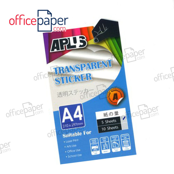 A4 Transparent Sticker 5's | Lazada