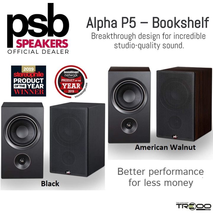 PSB Alpha P5 2-Way Passive Desktop Bookshelf Speakers | Lazada Singapore