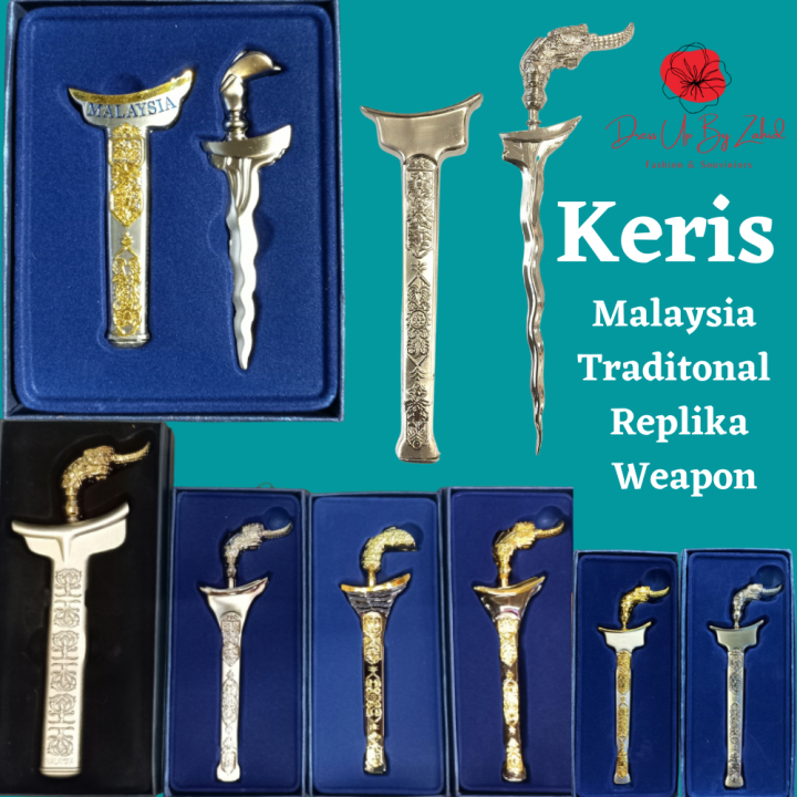 Keris Malaysia Traditonal Replika Weapon Tanah Melayu Gift Gold ...