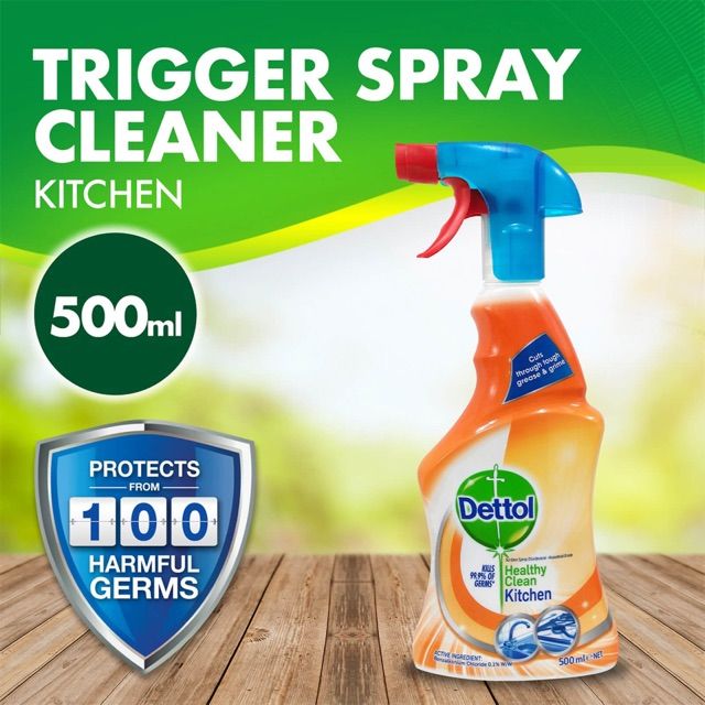 Dettol Trigger Kitchen Spray 500ml kills 99.9% Germs | Lazada