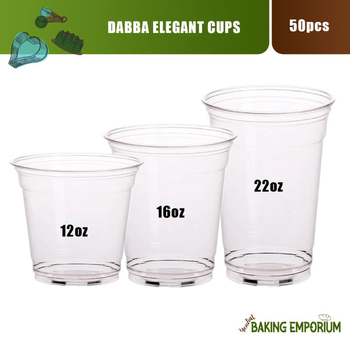 Xsential - Dabba Elegant Cups Milk Tea Cup 12oz / 16oz / 22oz PET Cups ...