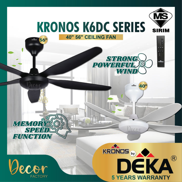 DEKA KRONOS K6DC 56" K6DC BABY 40" 5 Blades 24 Speeds + Reverse DC ...
