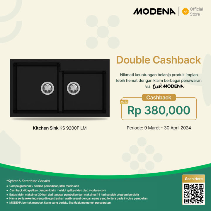 MODENA Kitchen Sink - KS 9200F LM | Lazada Indonesia