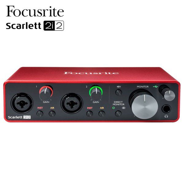 Focusrite Scarlett 2i2 3rd Gen Audio Interface Recording Sound Card USB ...