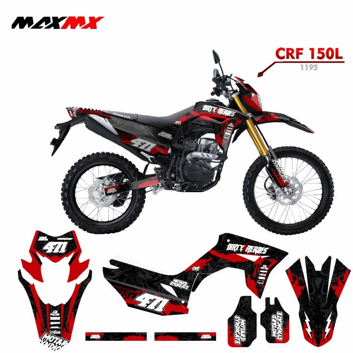 decal fullbody variasi sticker crf 150 L variasi striping keren motif ...