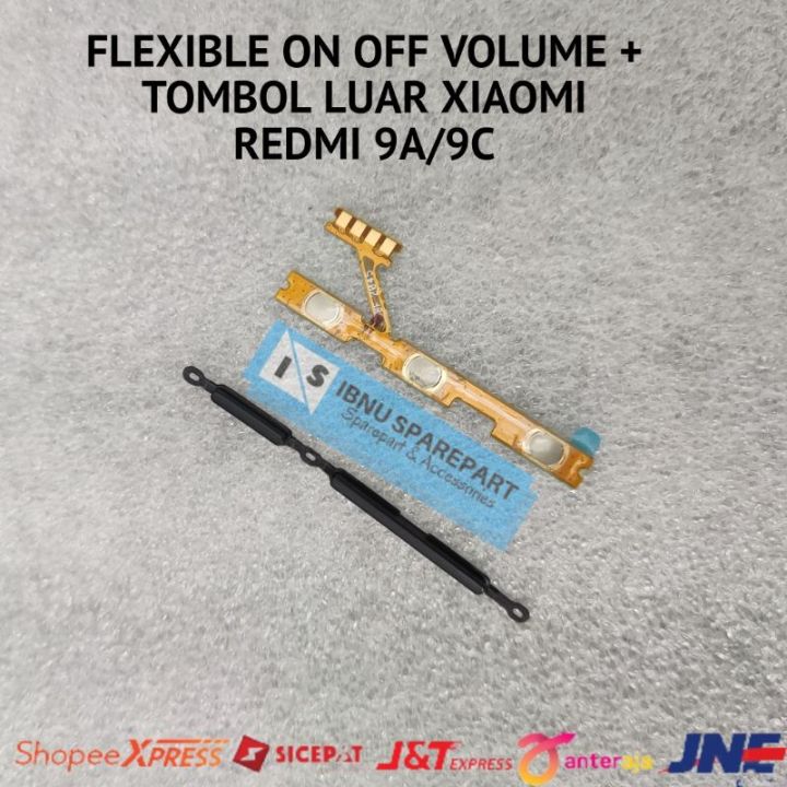 Flexible fleksibel power on off volume + tombol luar xiaomi redmi 9A - 9C original rc | Lazada ...