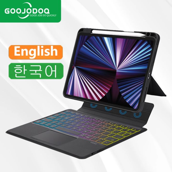 GOOJODOQ Magic Keyboard Case For Ipad Pro 11 Pro Air 5 Air 4 Ipad 9Th ...
