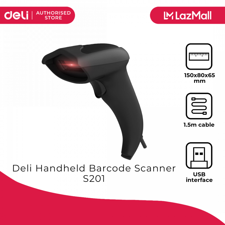 Deli S201 Handheld Barcode Scanner | Lazada PH