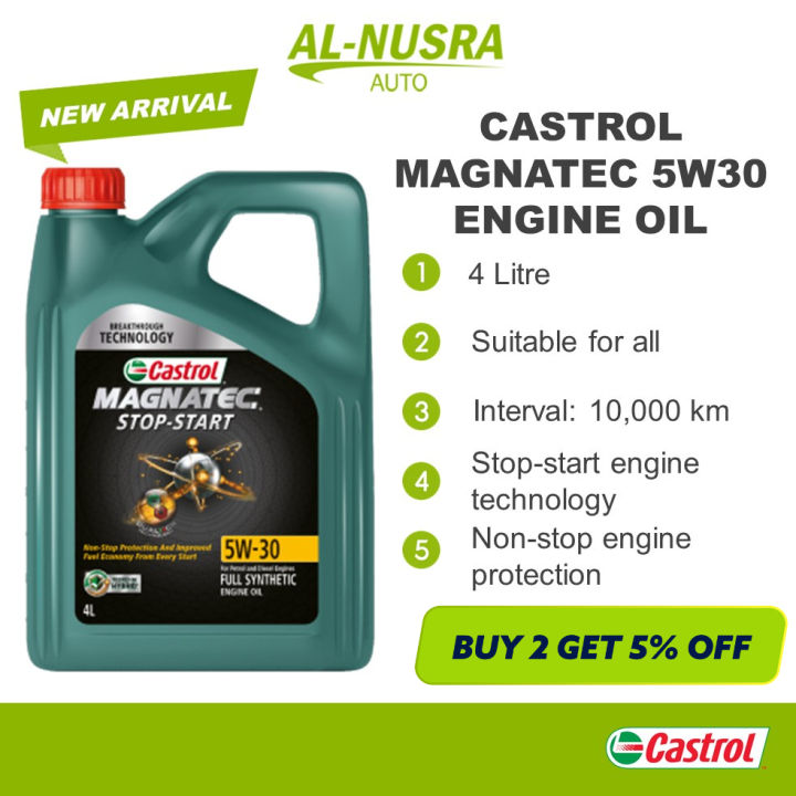 CASTROL MAGNATEC 5W30 ENGINE OIL 4L MINYAK HITAM FULLY SYNTHETIC 5W-30 ...