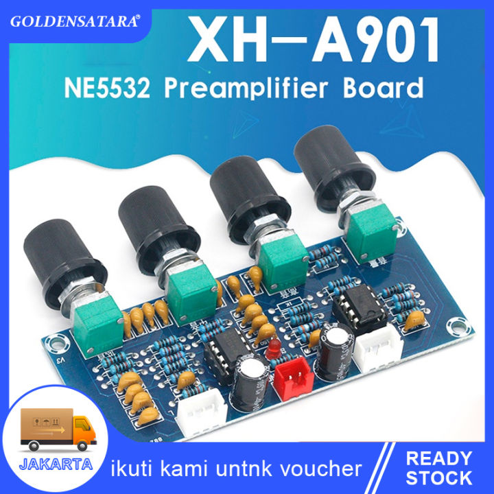 XH-A901 Siap COD Preamp Tone Control NE5532 Kelas Hi-Fi Pre-Amplifier Kebisingan Rendah | Lazada ...