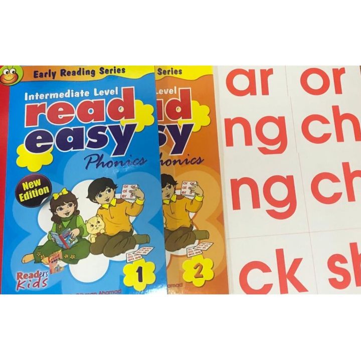 READ EASY PHONICS INTERMEDIATE LEVEL (BOOK 1+2+CARDS) | Lazada