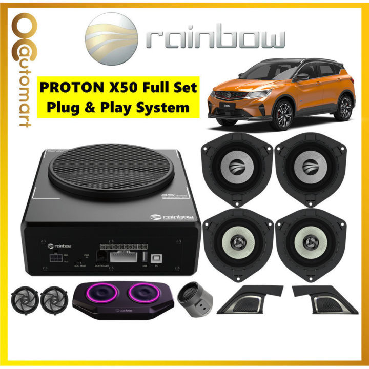Proton X50 Full Set Plug n Play Speaker Active Sub Woofer Built in DSP ...