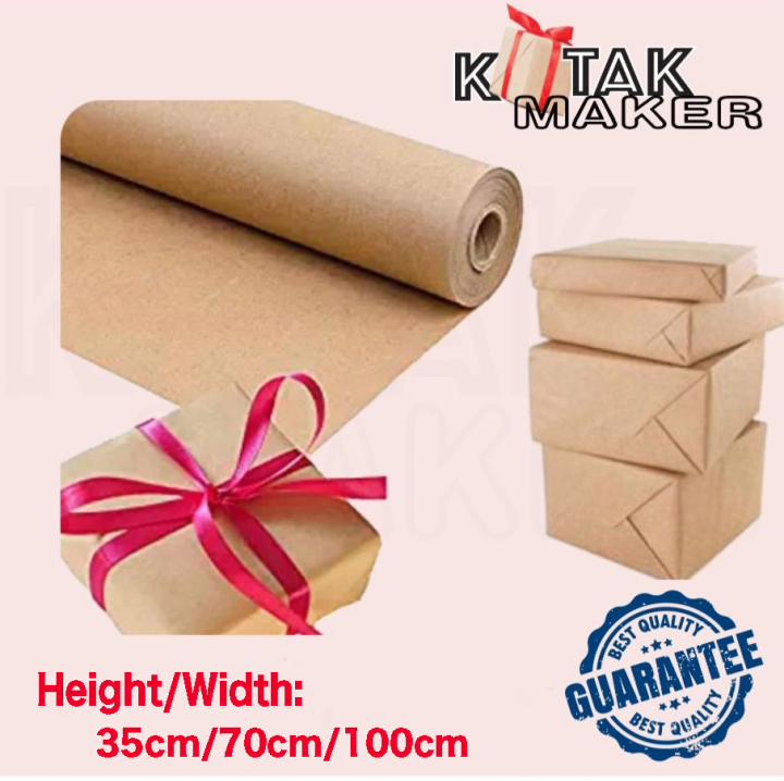Kraft Paper 160GSM Brown Kraft Wrapping Paper Pola Paper Roll**READY ...