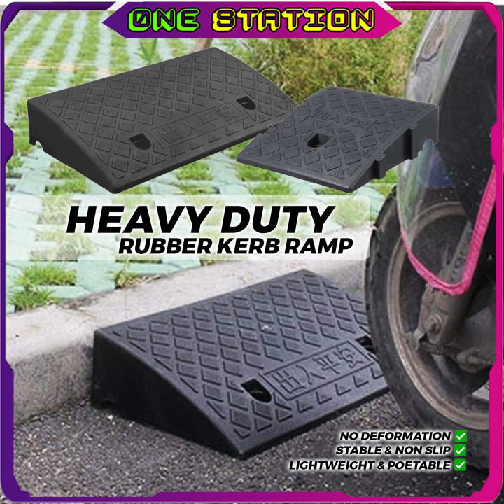 [Variable Size] Heavy Duty Rubber Road Driveway Curb Ramp Kerb ...