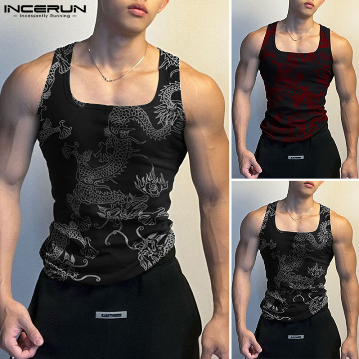 ChArmkpR Store nam hiệu incerun in dân tộc thể hình cơ bắp thể thao xe ...