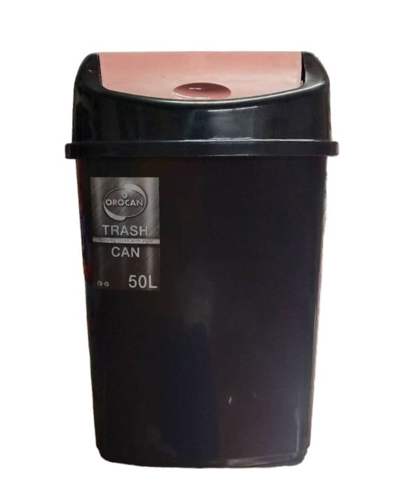 OROCAN Trash Bin / Basurahan With Swing Cover 50L (Random Color ...