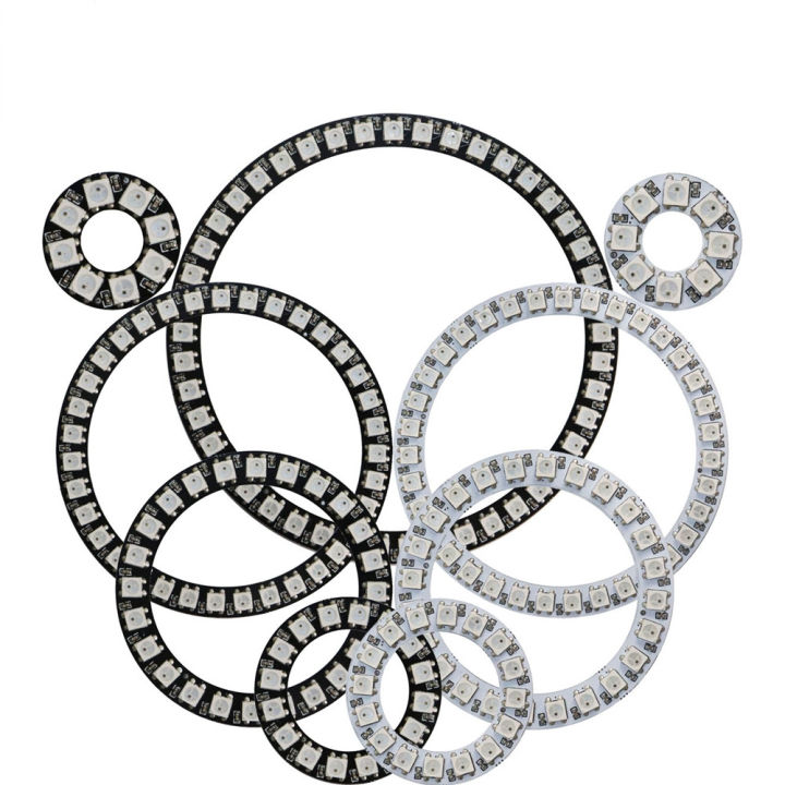 DC5V WS2812B 8/16/24/35/45 Leds Pixel Ring Addressable Led Modules ...