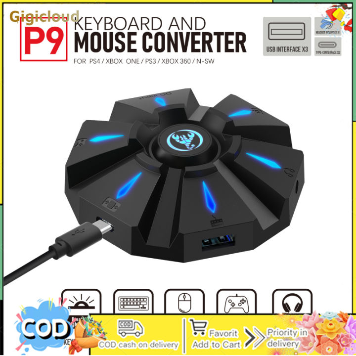 P9 Universal Mouse And Keyboard Converter Usb Connection Keyboard And ...
