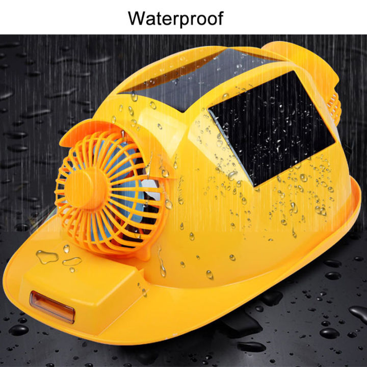 Solar Power Fan Safety Helmet Outdoor Protective Construction Hard Hat ...