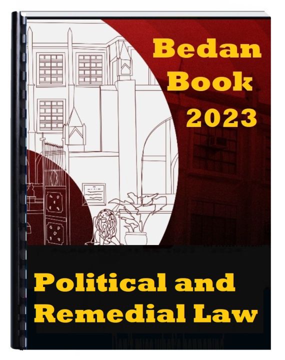 Bedan Red Book 2023 Political and Remedial Law (San Beda Red Book Bar ...