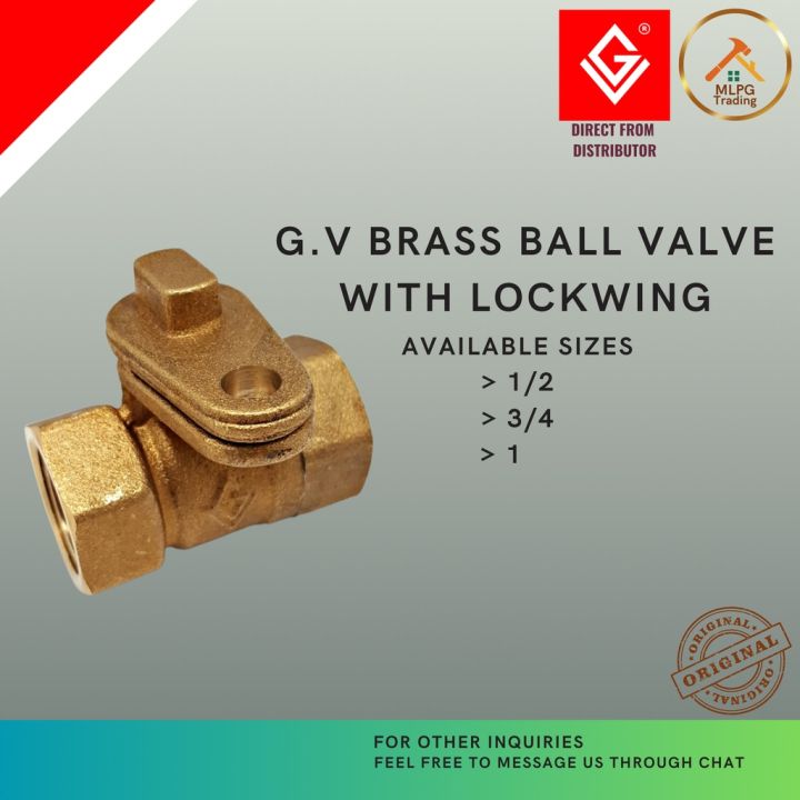 Great Volume Brass Ball Valve w/ Lockwing ( 1/2, 3/4, 1) | Lazada PH