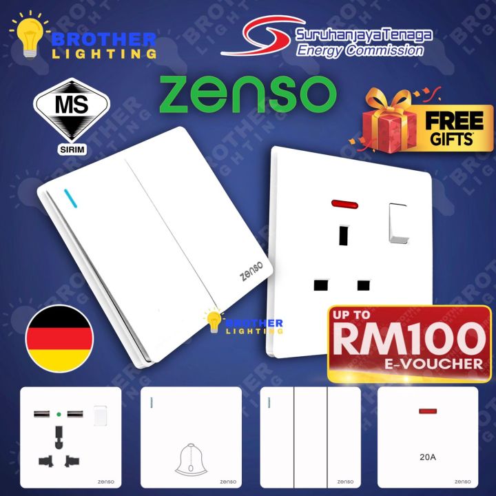 [SIRIM] Zenso Grande Socket and Wall Switche Slim Modern Switch Design ...