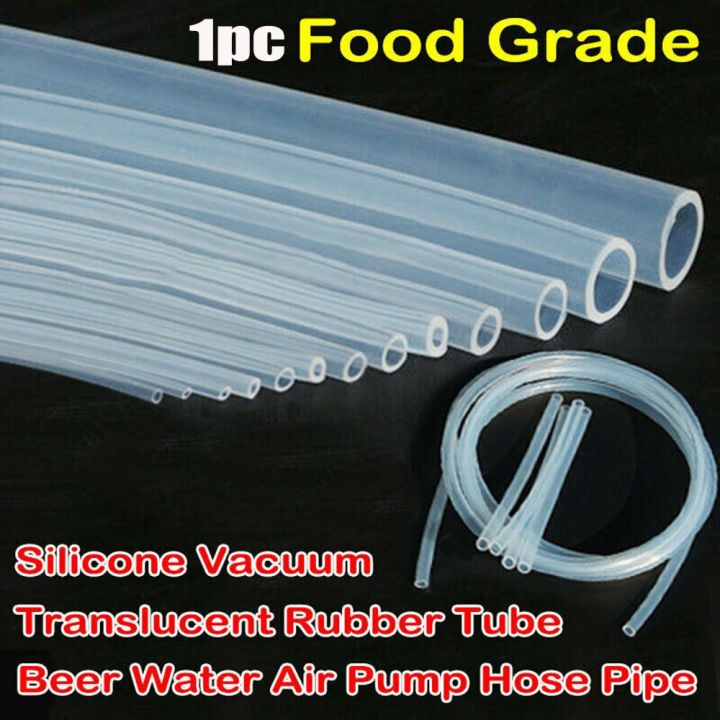 FEAT 1M Beer Food Grade Clear Translucent Silicone Tube Hose Pipe Soft ...