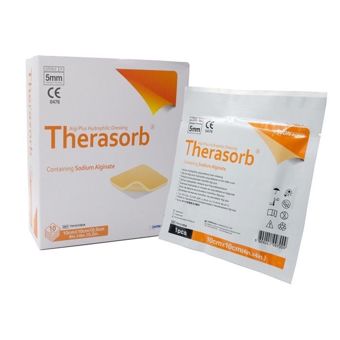 Therasorb polyurethane foam plus Alginate 10x10 1 แผ่น | Lazada.co.th
