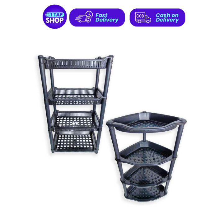 1Tap 4-Layered Rack Organizer - Black Plastic Rack | Lazada PH