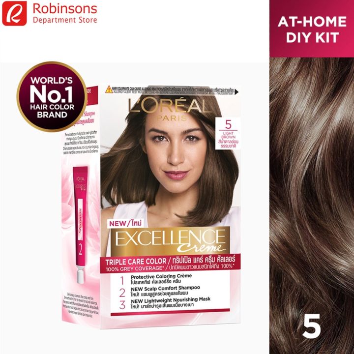 Loreal Paris Excellence Crème Hair Color 5 Light Brown Lazada Ph