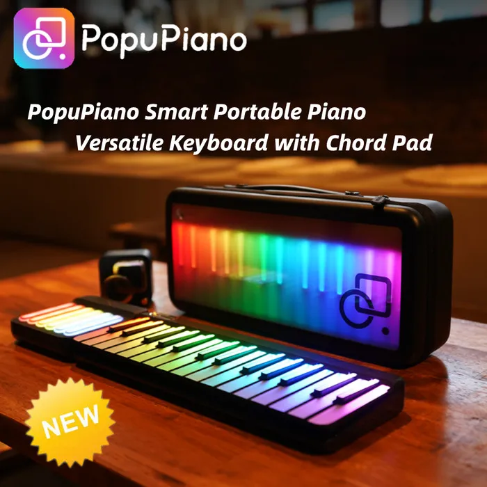 PopuPiano Smart Piano Keyboard with MIDI Controller Smart LED Keyboard ...