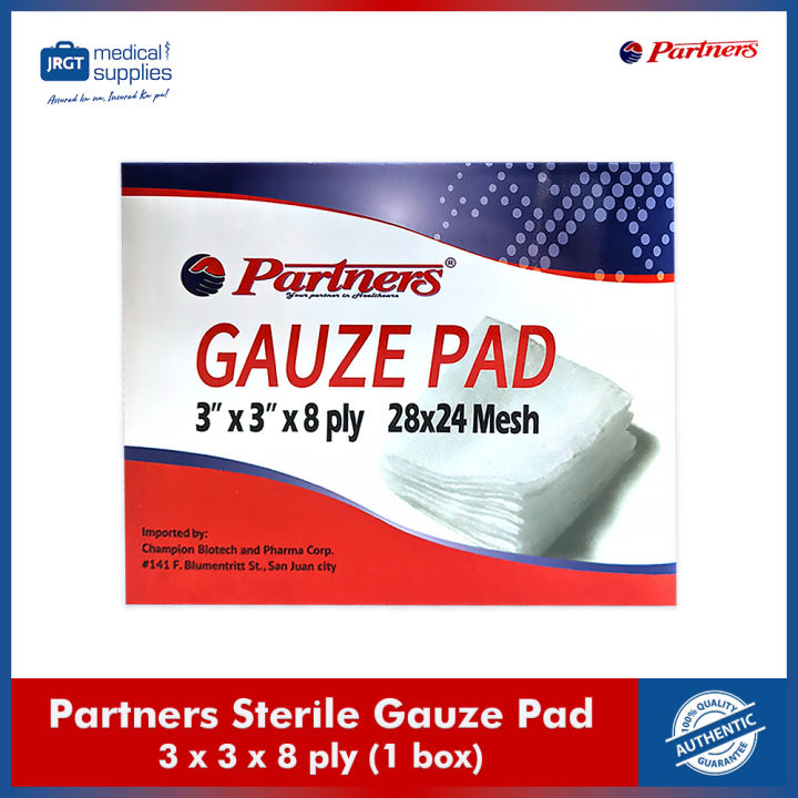 Partners Gauze Pad 3x3 (1 box) | Lazada PH
