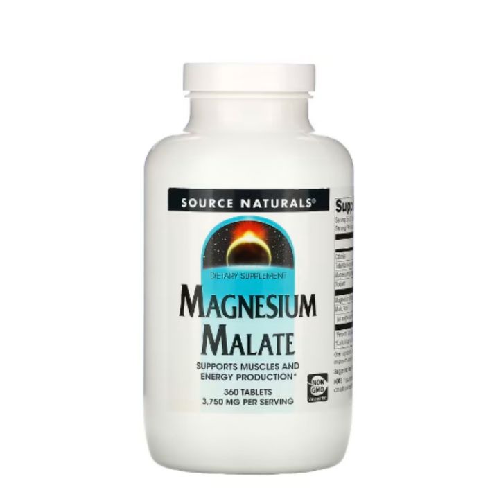 Source Naturals, Magnesium Malate, 3,750 mg Chelate Complex, Magtein L ...