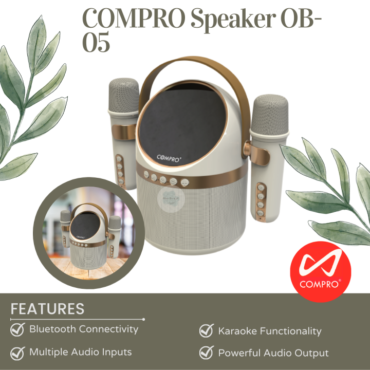 COMPRO Bluetooth Speaker with Wireless Microphone | Lazada PH