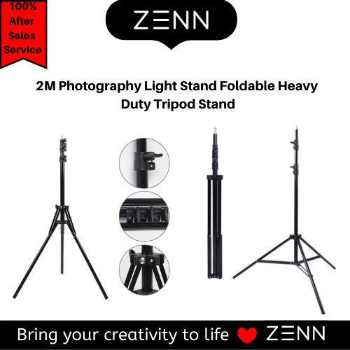 ZENN 2M Photography Light Stand/ Heavy Duty C-Stand Foldable Heavy Duty ...