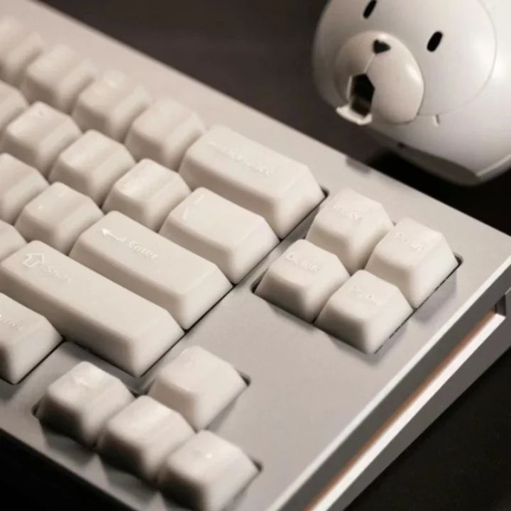 ECHOME White Marble Theme Keycap Set PBT Dye-sublimation Translucent ...