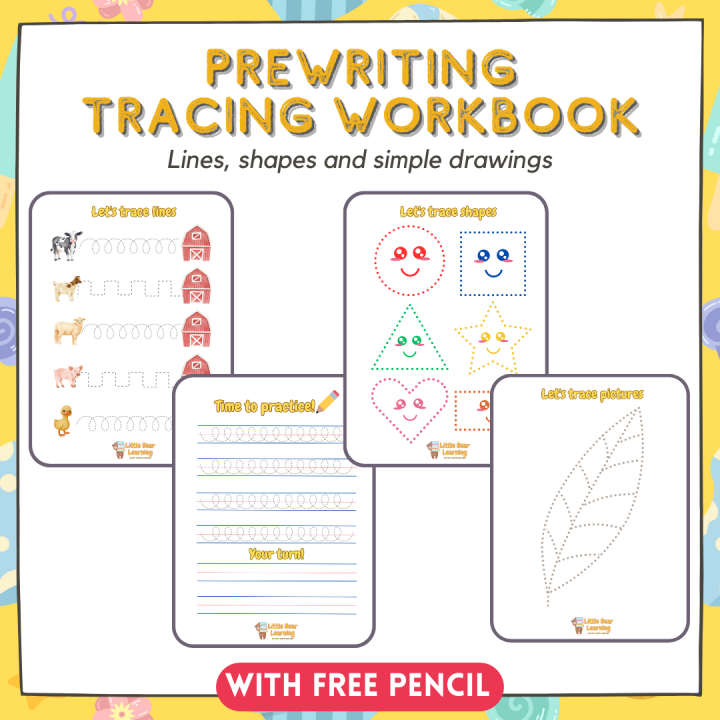 CUSTOMIZED Prewriting Tracing Workbook for Kids | Lazada PH