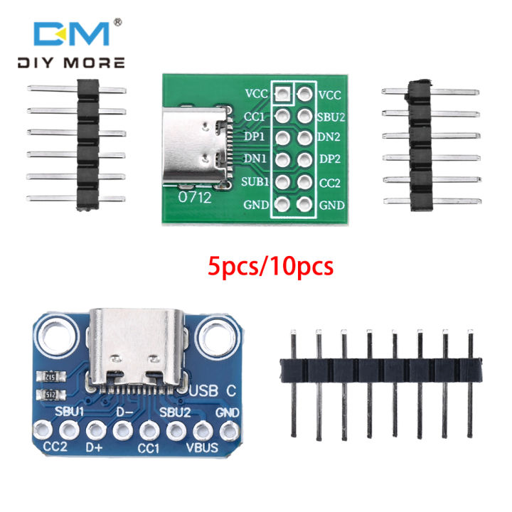 diymore TYPE-C USB adapter pin DIP female socket B-type adapter board ...