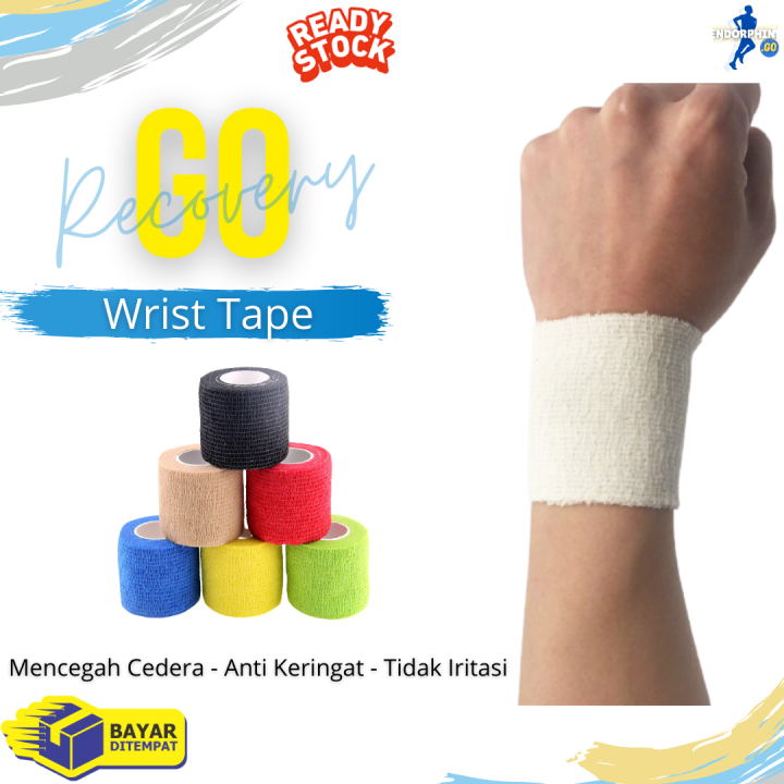GO-Wrist Tape | Taping perban pergelangan tangan sepak bola, futsal ...