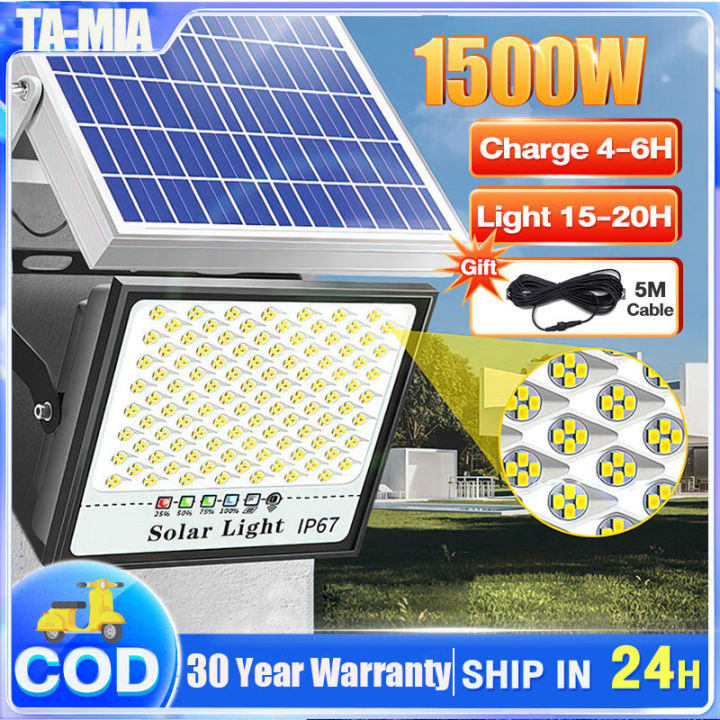 Solar Light 900W 1200W 1500W outdoor lighting High Brightness IP67 Waterproof Solar Powered ...