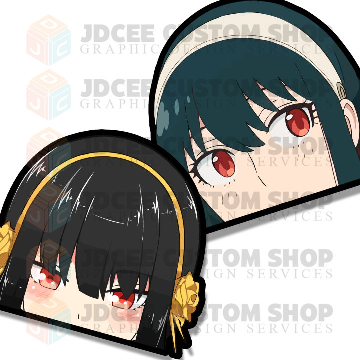 AQUAFLASK PEEKER STICKERS Yor Forger | Spy x Family Character ...