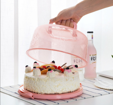 Cake storage box portable round birthday cake dessert fruit storage box ...