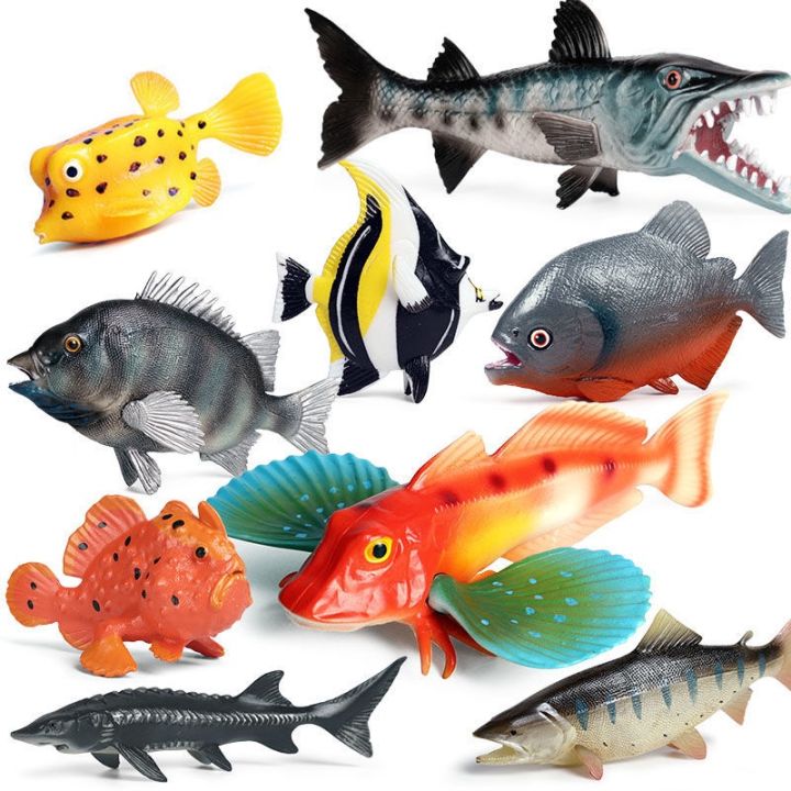 Ocean Fish Tuna Salmon Catfish Children Early Education Toys Decoration ...